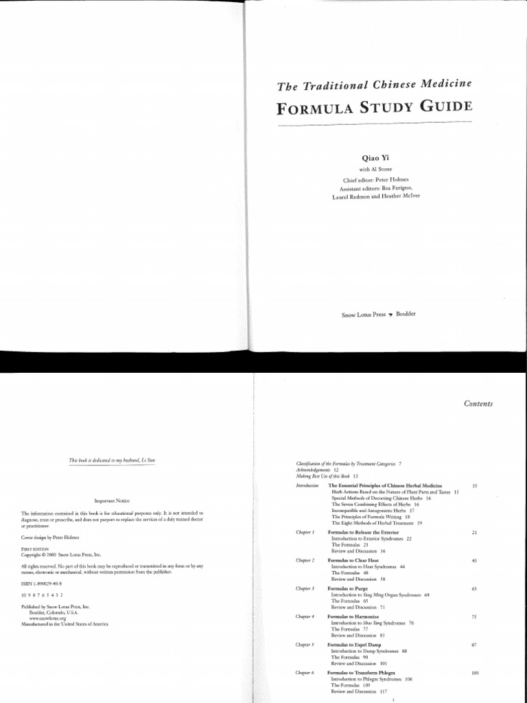 The Traditional Chinese Medicine Formula Study Guide (Qiao Yi, Al Stone ...