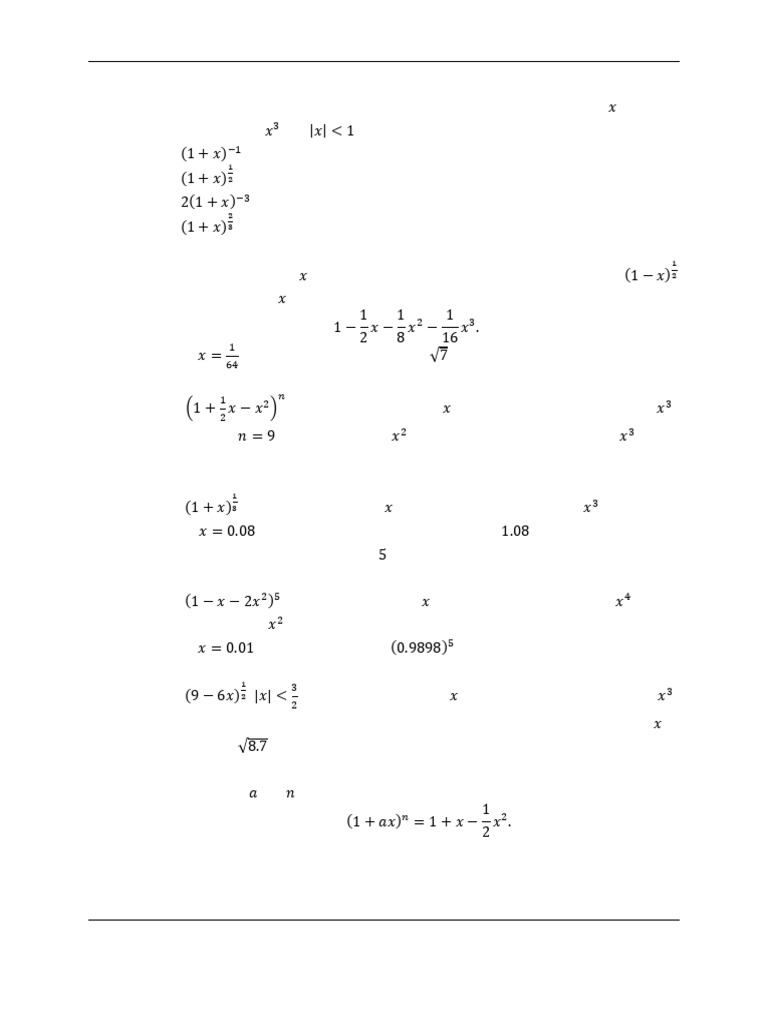 Extra Tutorial 6 - Binomial Expansion | PDF