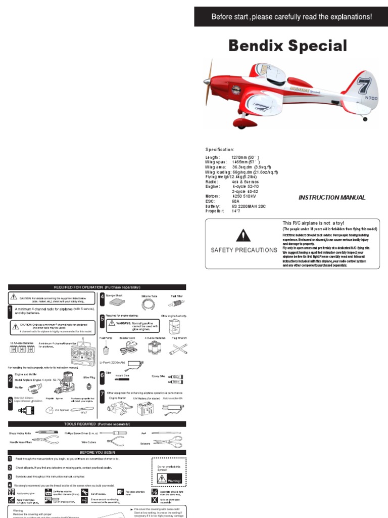 Bendix Special: Safety Precautions | PDF | Flight Control Surfaces ...