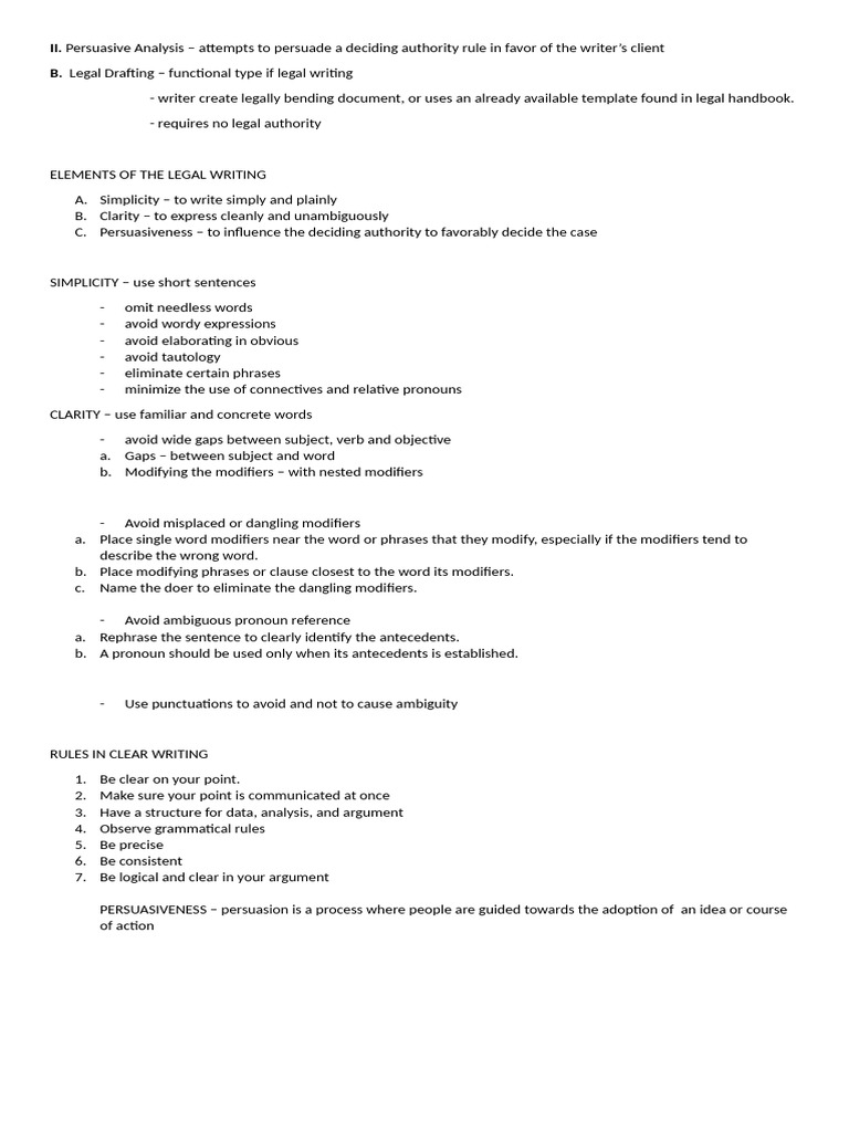 Rules in Clear Writing | PDF