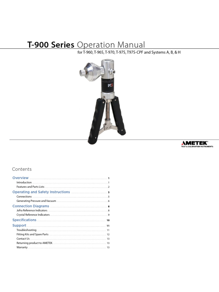 T 900 Manual | PDF
