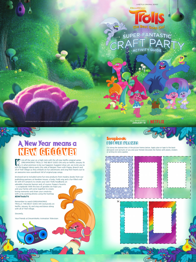 Trolls Libro de Actividades Imprimible | PDF | Scrapbooking