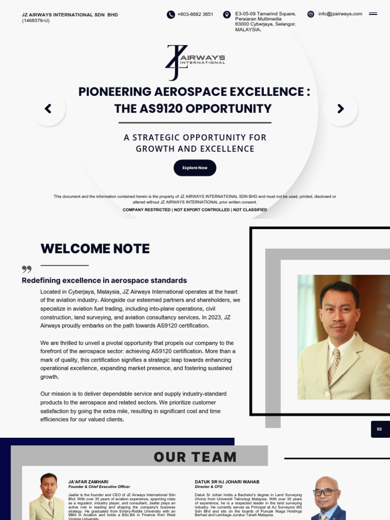 Pitch Deck JZ Airways 2024 | PDF