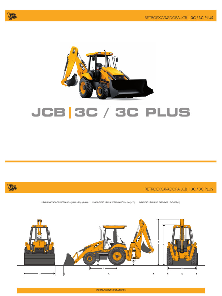 B Ficha Retroexcavadora JCB 3c 4x2 1 | PDF