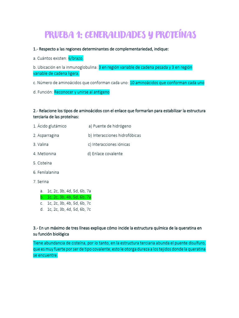 TODAS LAS PRUEBAS DE BIOQUI 002 | PDF