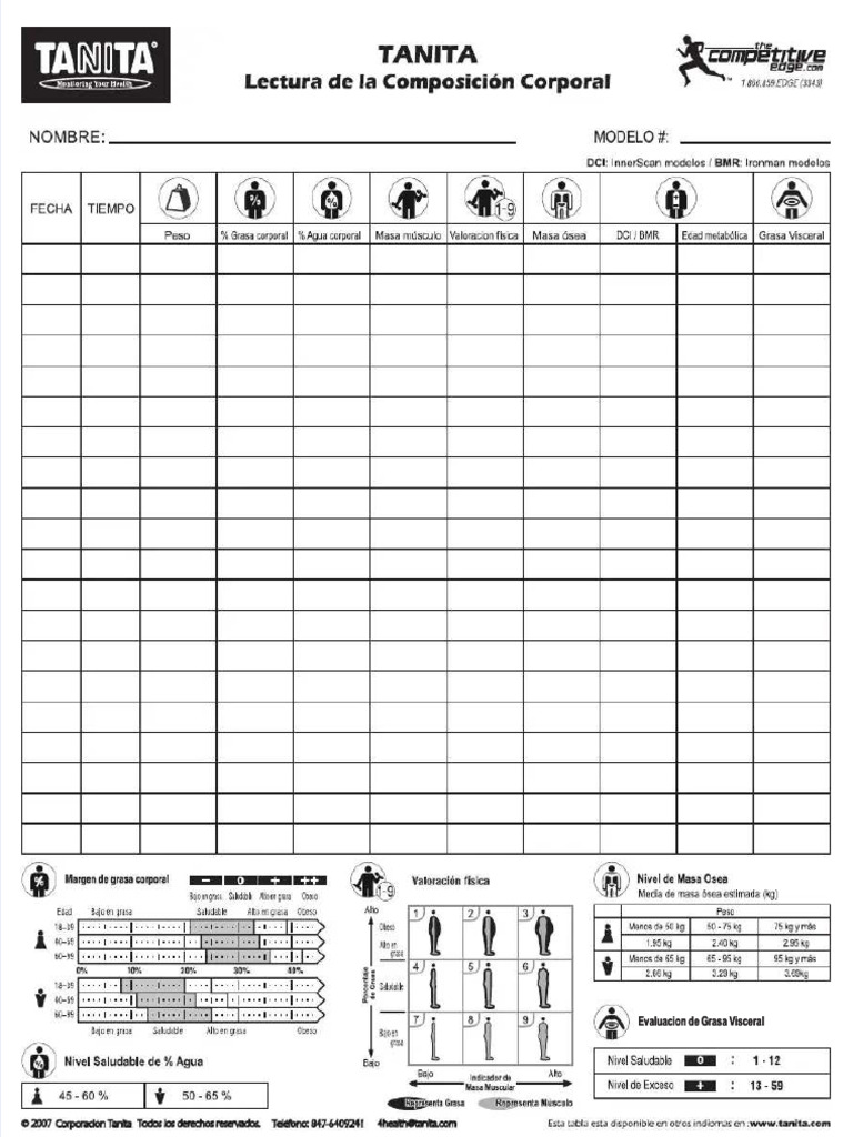 PDF Ficha Seguimiento Tanita - Compress | PDF