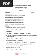 SIP Mathematics Contest AGC Round 2 Question Paper Class 4 | PDF