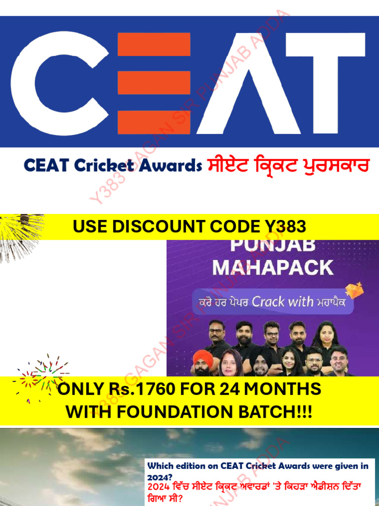 Ceat Cricket Awards 2024 | PDF