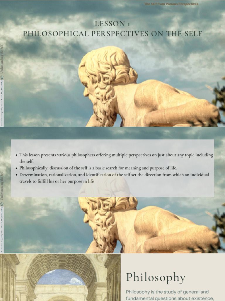 Lesson 1 Philosophical Perspectives On The Self PDF | PDF