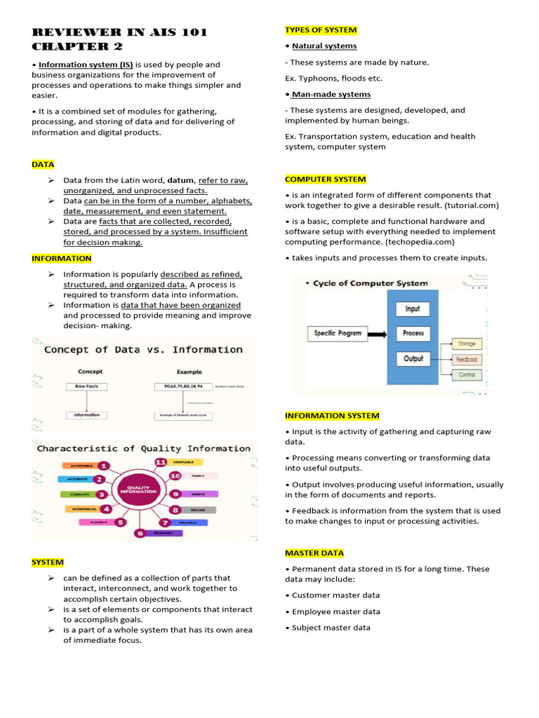 Reviewer in Ais 101 Chapter 2 | PDF