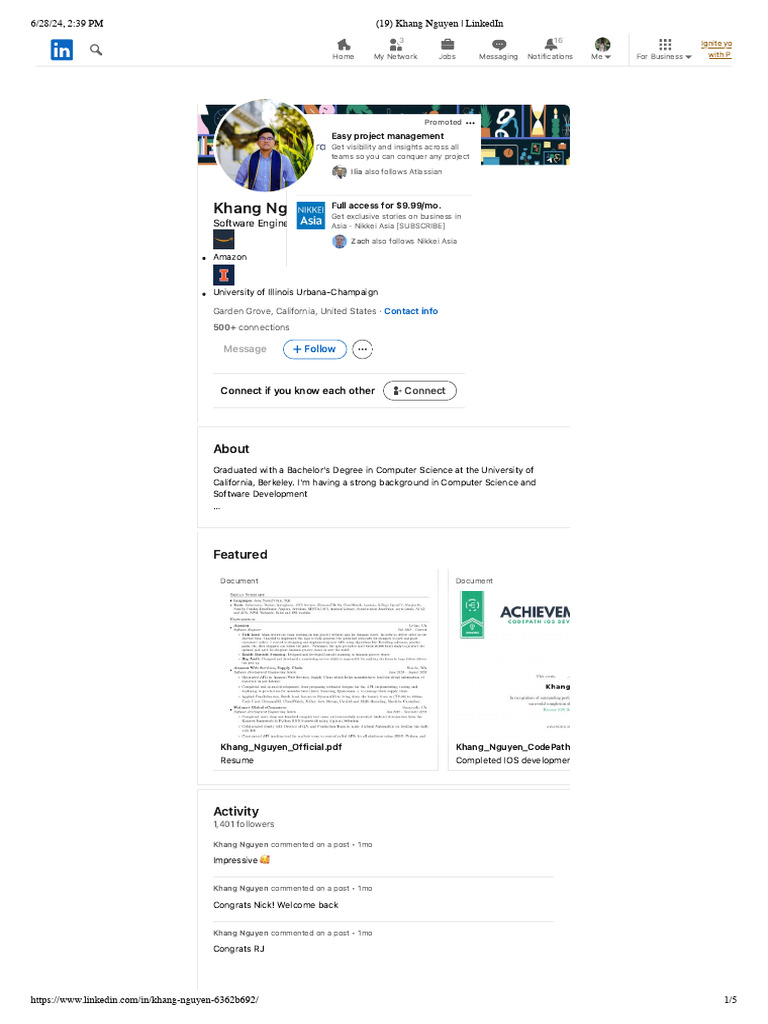 Khang Nguyen - LinkedIn | PDF Khang Nguyen - LinkedIn | PDF