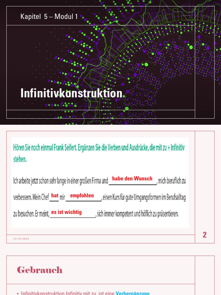 Infinitiv Mit Zu | PDF