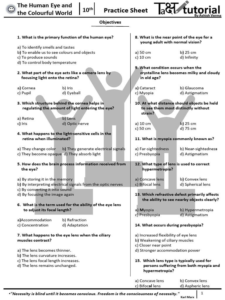 Human Eye MCQ Ps | PDF