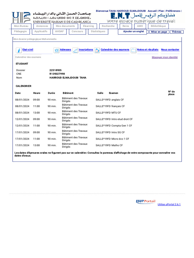 ENT I1 - Esup-Portail 2.6.1-GA | PDF