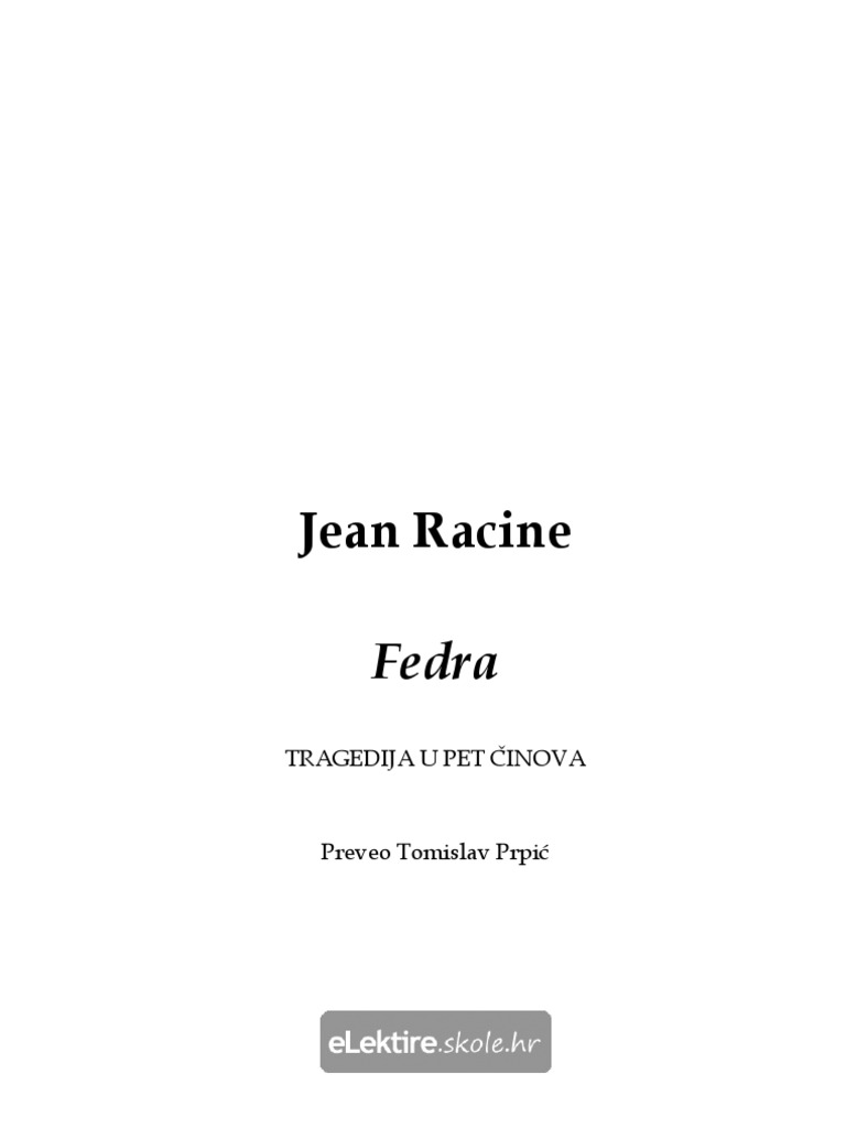 Jean Racine - Fedra | PDF
