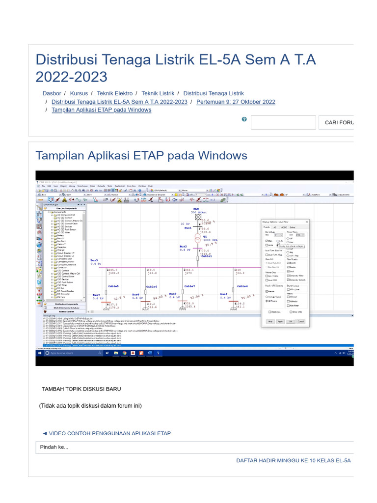 Tampilan Aplikasi ETAP Pada Windows | PDF