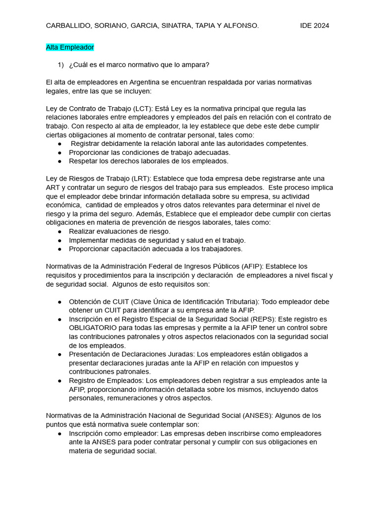 TP 2 Derecho Laboral | PDF | Derecho laboral | Finanzas y dinero