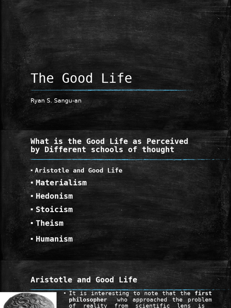 Lesson 3 The Good Life | PDF