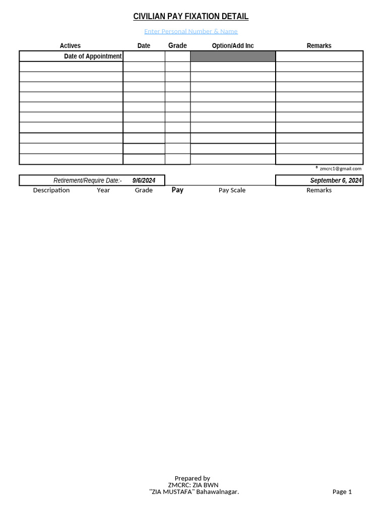 Pay Fixation CalCulator | PDF