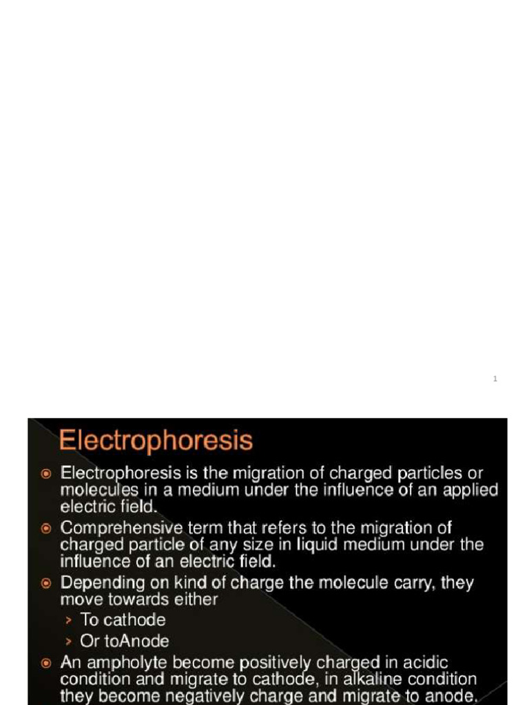 4 ELECTROPHORESIS Application Latest Techniques Spectroscopy | PDF