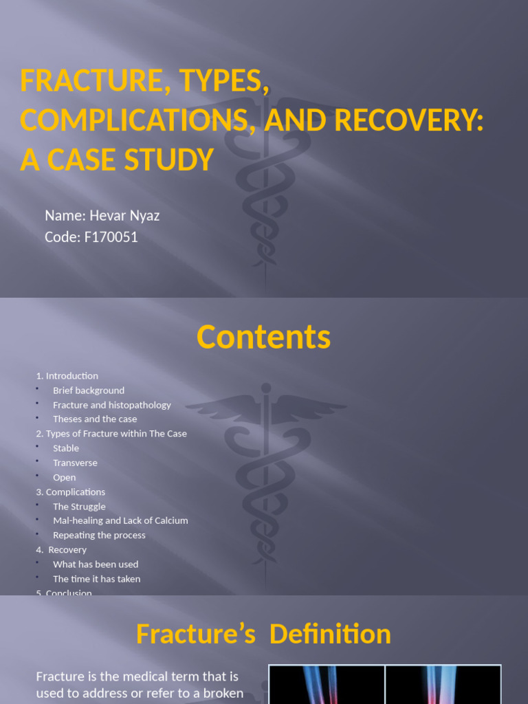 Fracture Types Complications and Recovery A Case Study | PDF