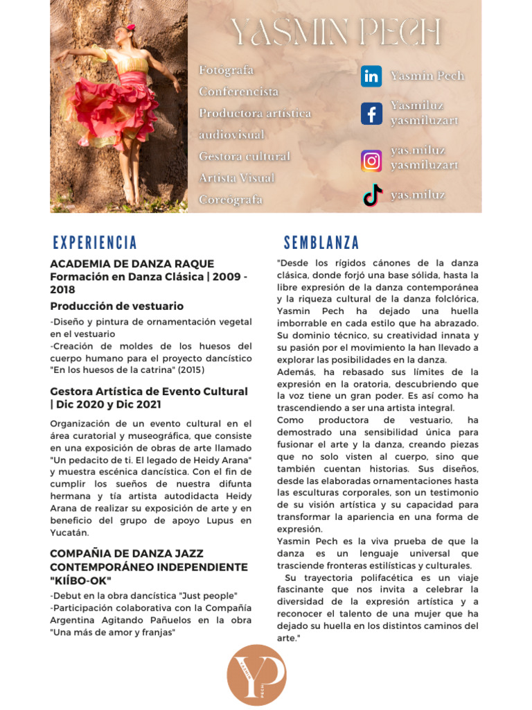 Semblanza Yasmin Pech | PDF