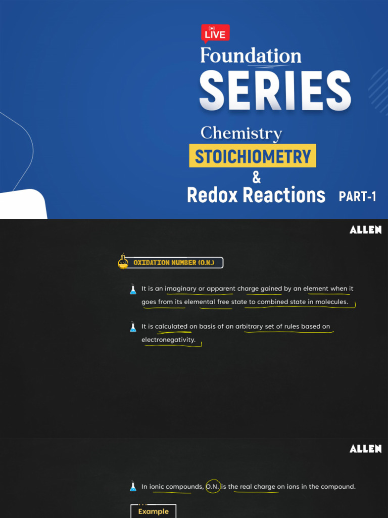 Stoichiometry & Redox | PDF