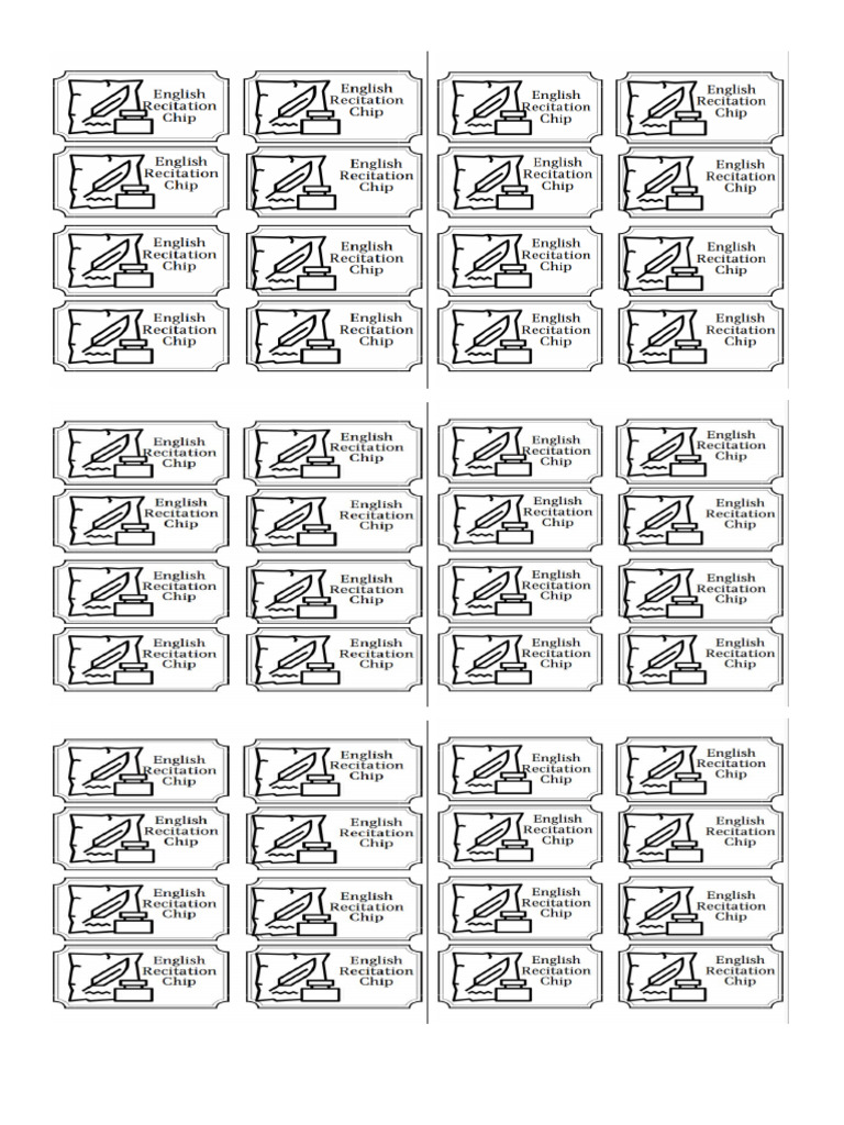 Recitation Chips | PDF