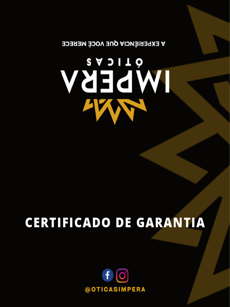 Certificado de Garantia | PDF