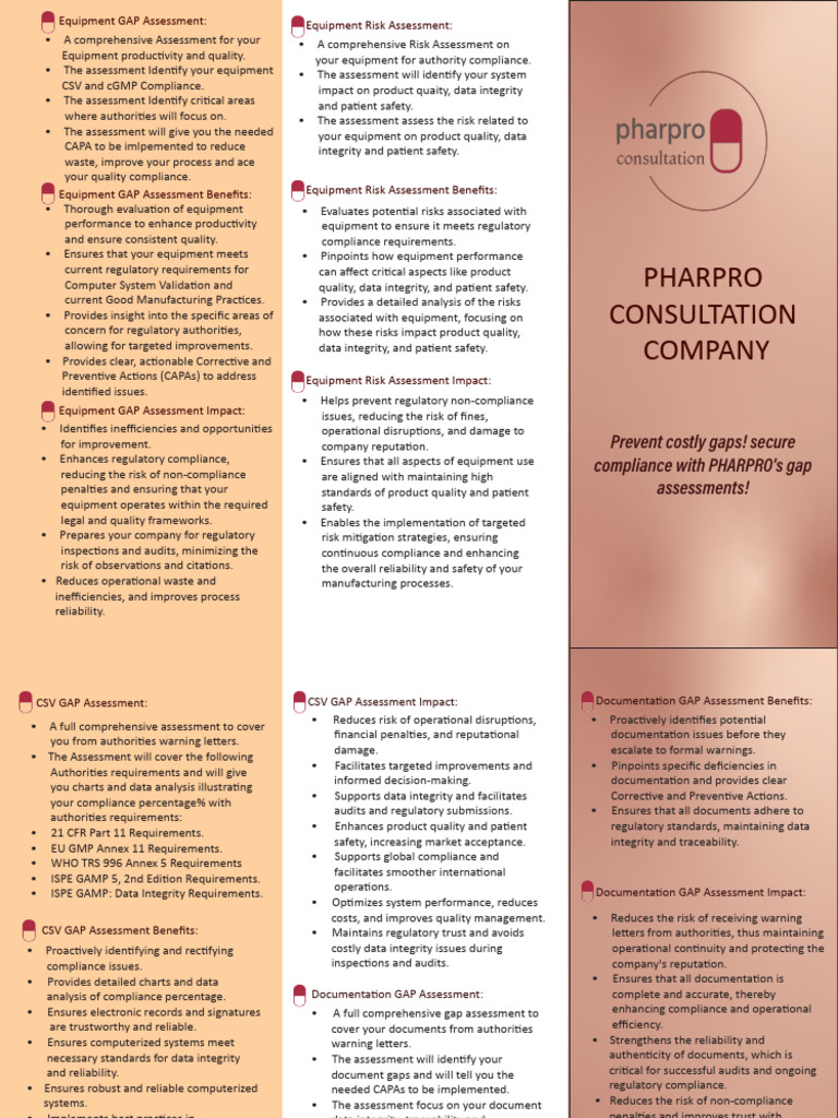 PHARPRO BROCHURE - Gap Assessment | PDF