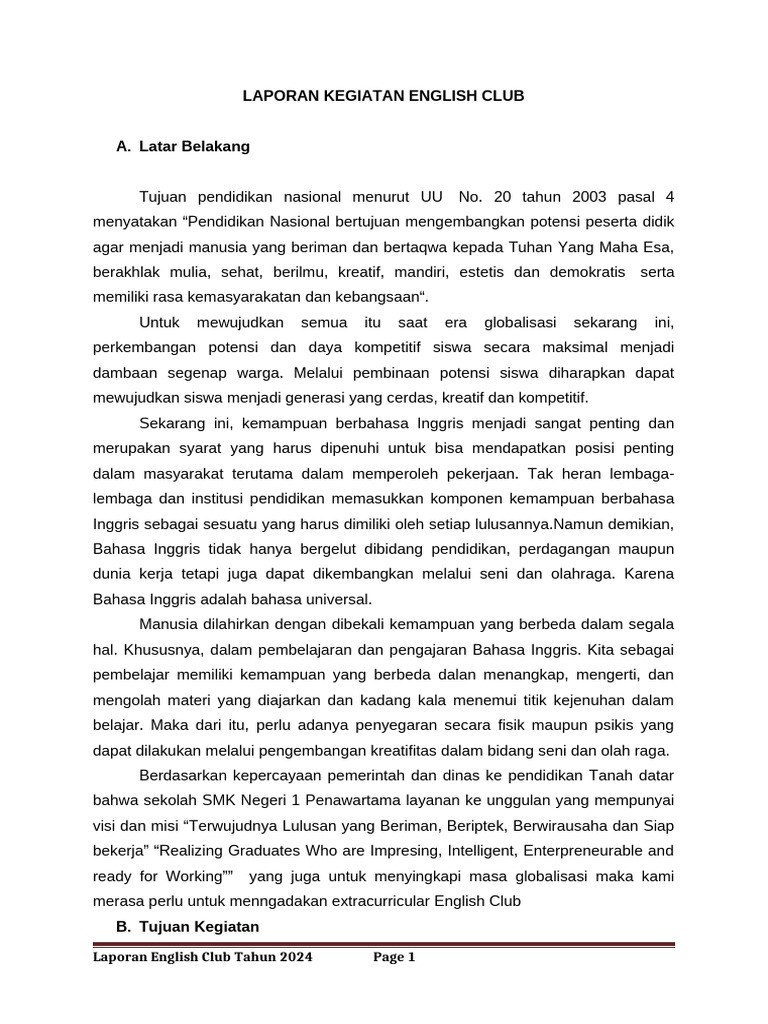 Lap English Club | PDF