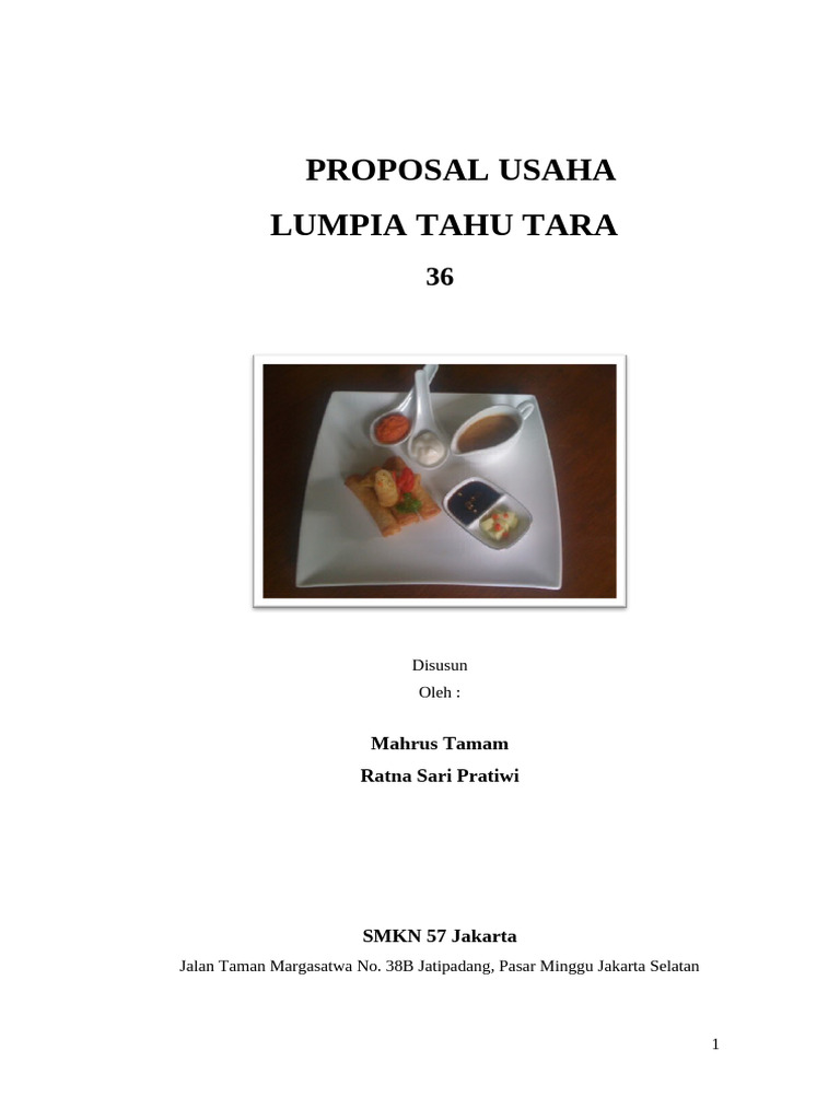 2842 - Proposal Lomba Kewirausahaan Draft | PDF