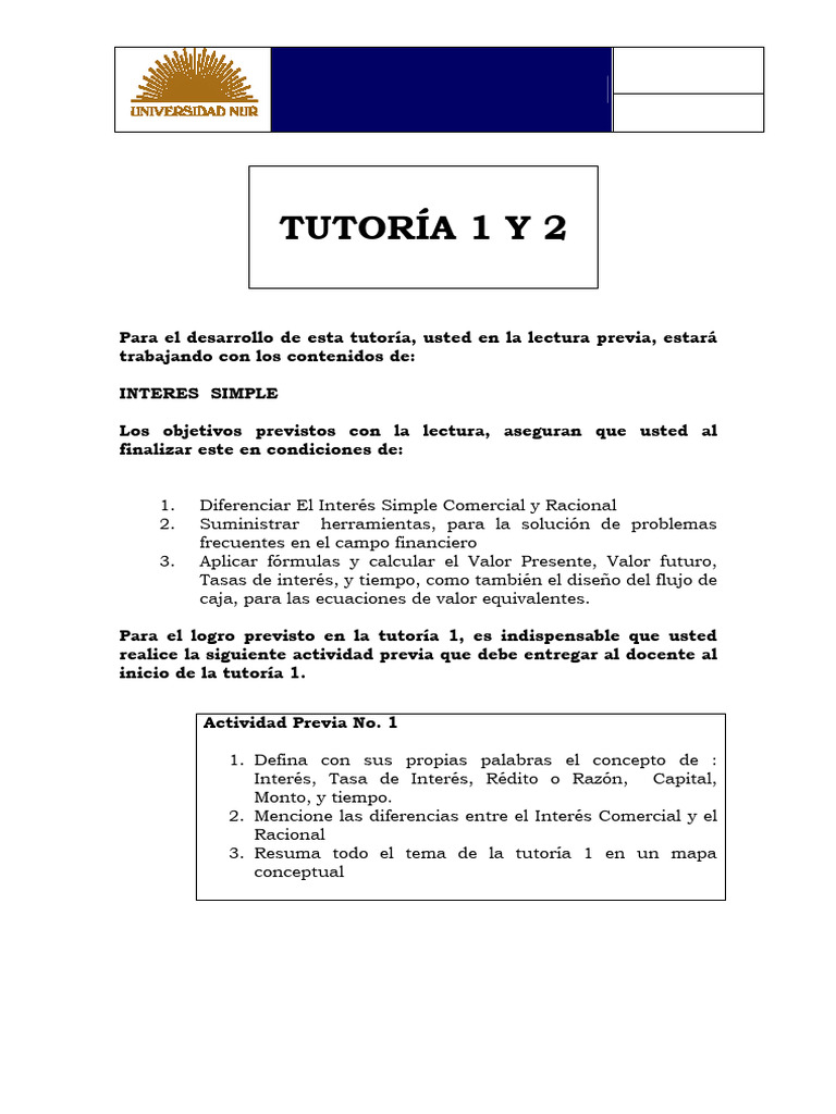 Tutoria_1_Y_2_ISO | PDF