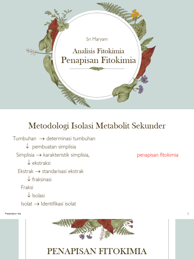 Penapisan Fitokimia | PDF
