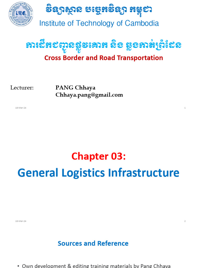 ITC - General - Logistics - Infrastructure) - Chapter 03 - PANG - Chhaya | PDF