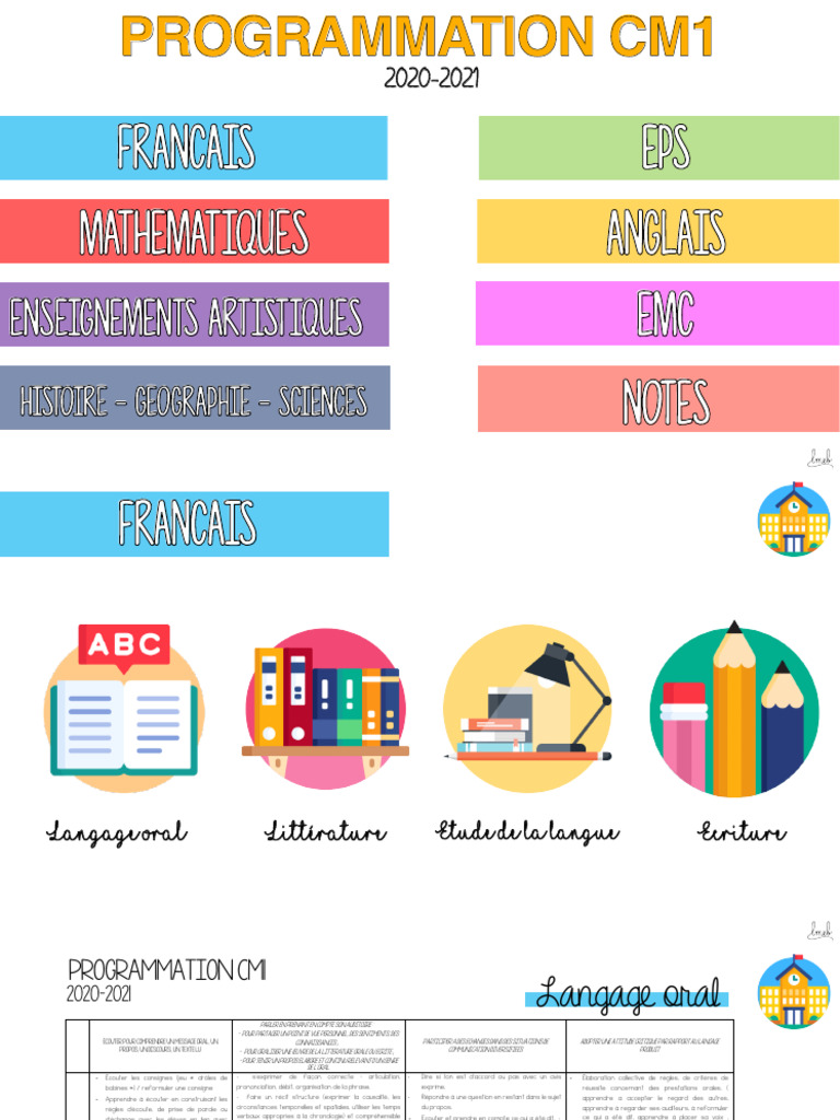 Programmation Cm1 2020 2021 | PDF