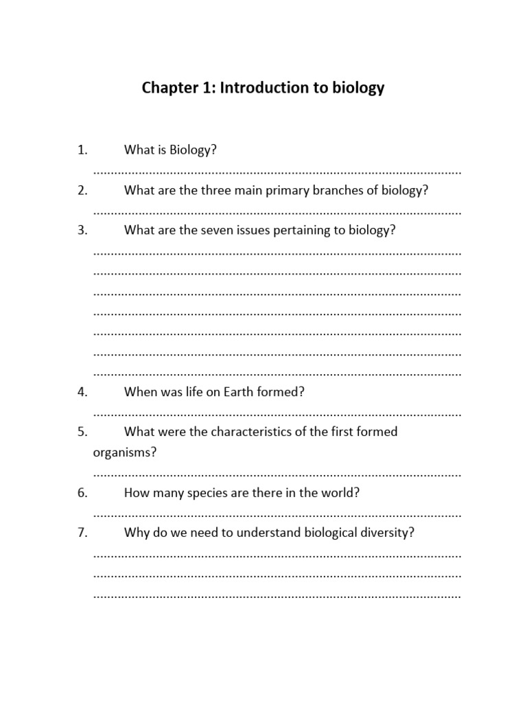 Introduction to biology-2 2 | PDF