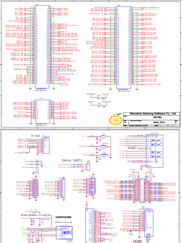 OPi CM4 Base Board SCH | PDF