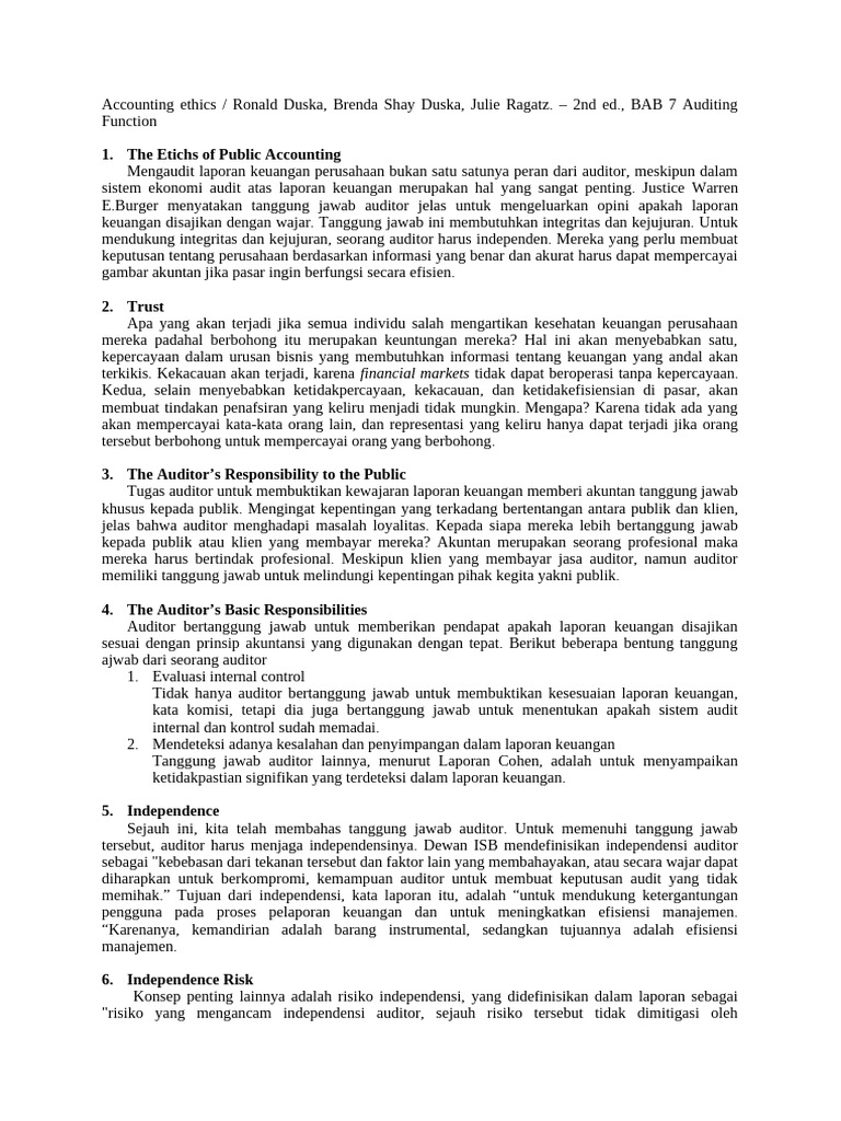 Accounting Ethics | PDF