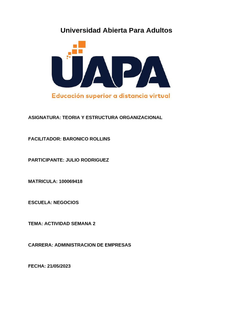 Tarea 2 Estructura y Desarrollo | PDF