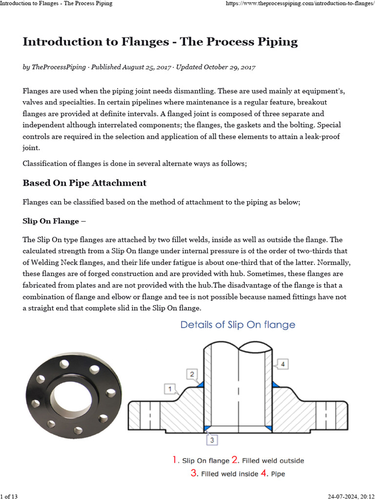 Introduction To Flanges | PDF