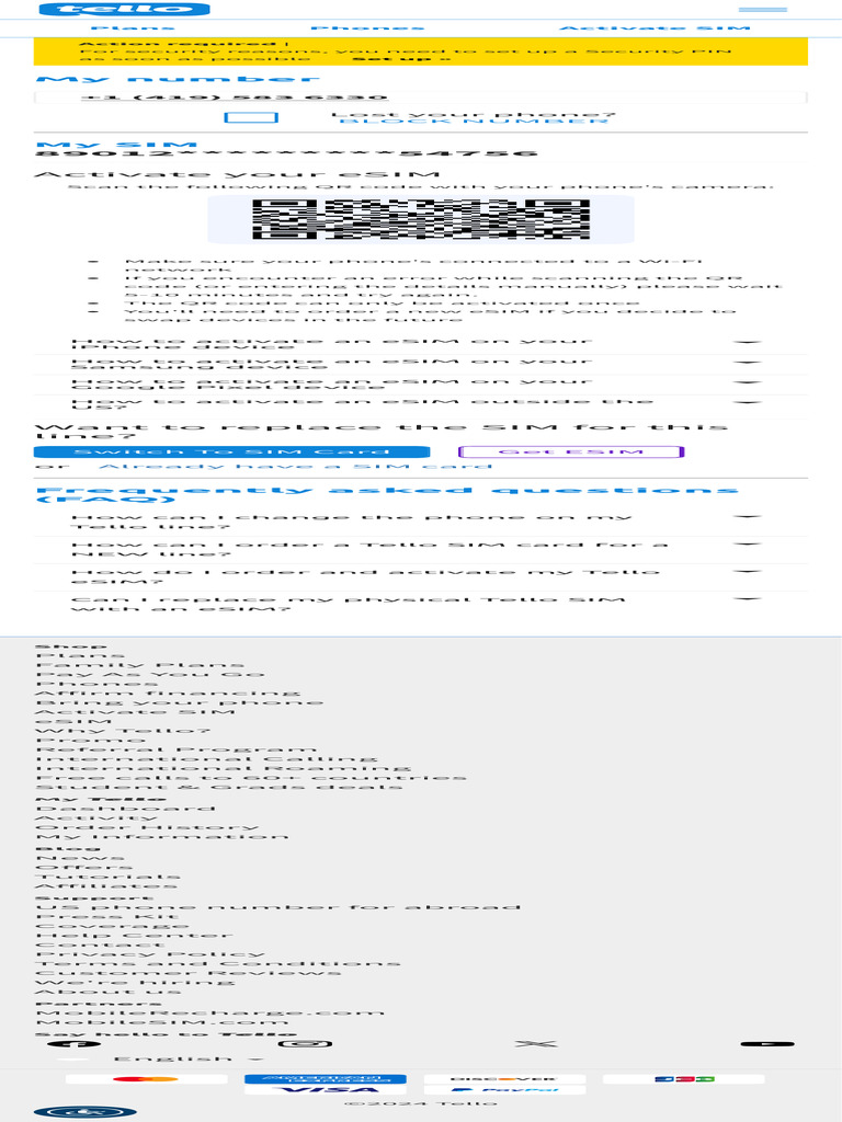 My Tello Dashboard Manage Your Account Check… | PDF