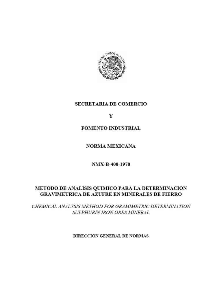 NMX B 400 1970 | PDF | Ácido | Ácido clorhídrico