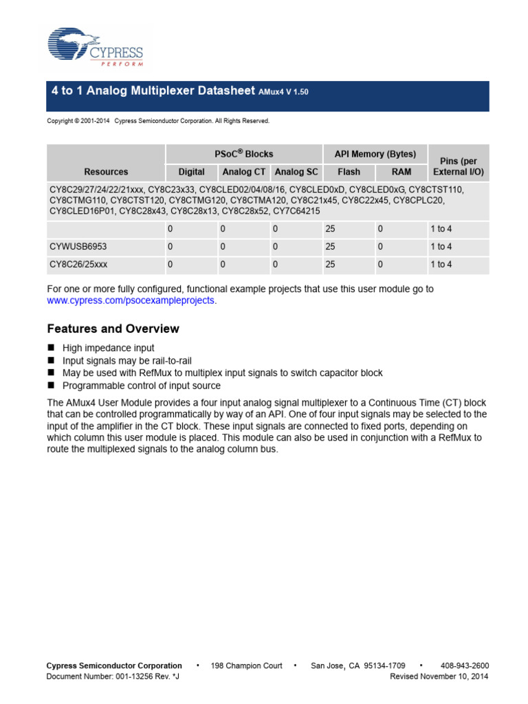 Infineon-AMUX4 - 001-13256-Software Module Datasheets-V01 - 05-EN | PDF | Computer Engineering ...