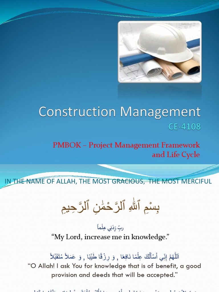 Lecture 2 PMBOK - Project Management Framework and Life Cycle | PDF