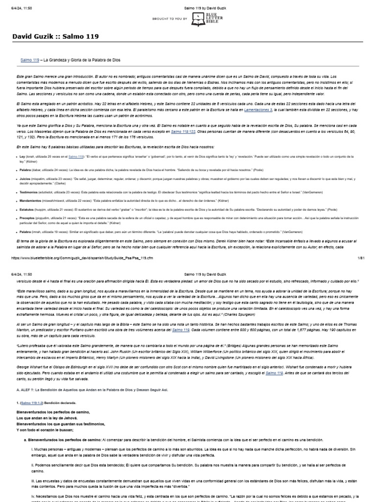 Salmo 119 by David Guzik | PDF