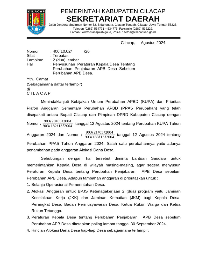 Draft - MANUAL - APBDes - PERUBAHAN | PDF