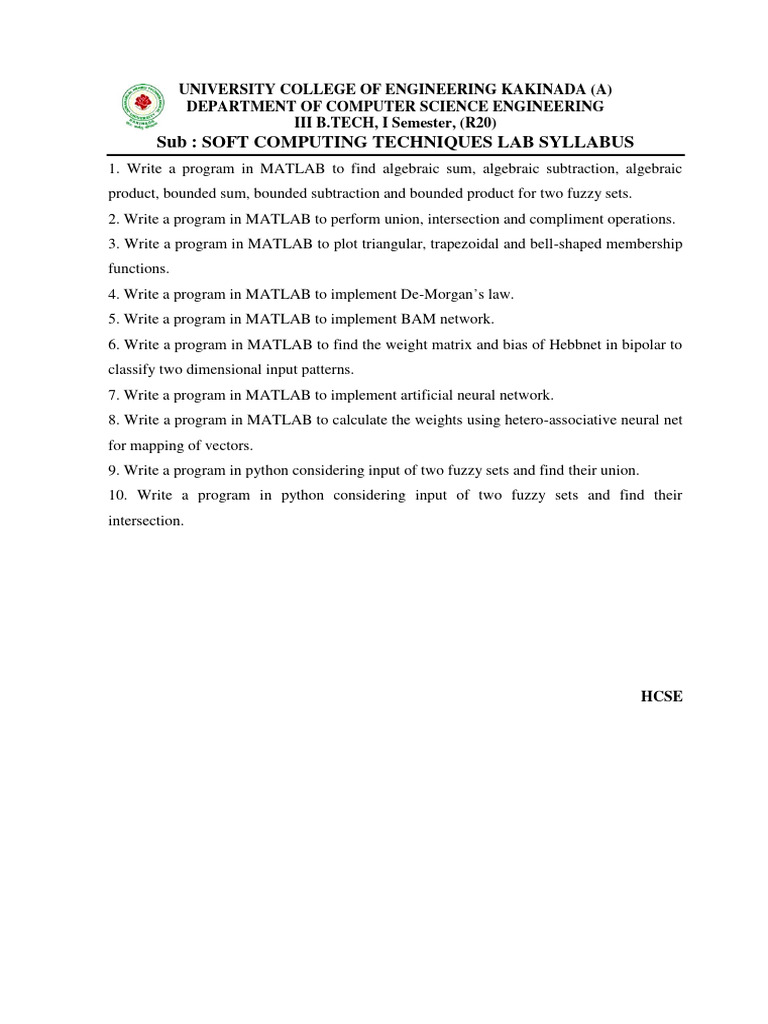 SCT Lab Syllabus & Manual | PDF