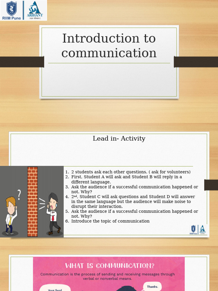 Introduction To Communication | PDF