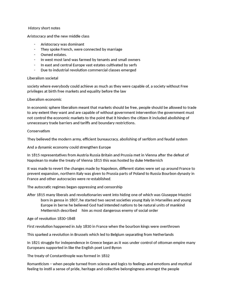 History Short Notes | PDF